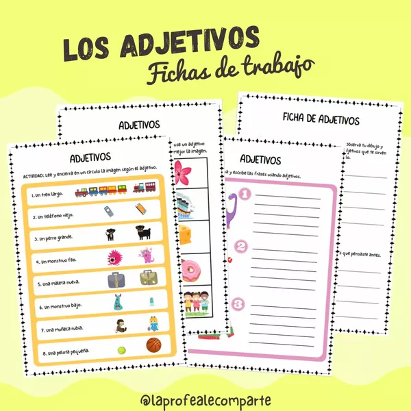Fichas de los adjetivos | profe.social